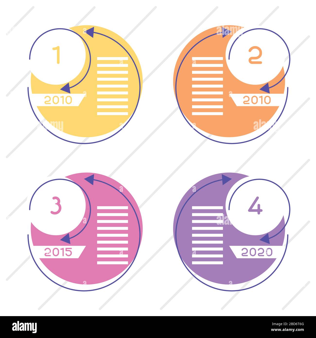 business circular time line infographics with numbers Stock Vector ...