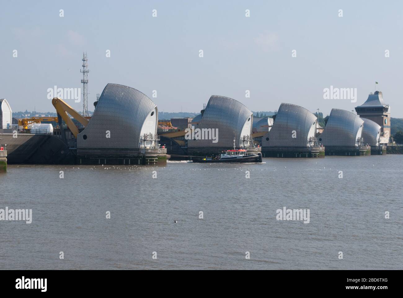 River Thames The Thanes Barrier, Eastmoor St, Royal Docks, London SE7 ...