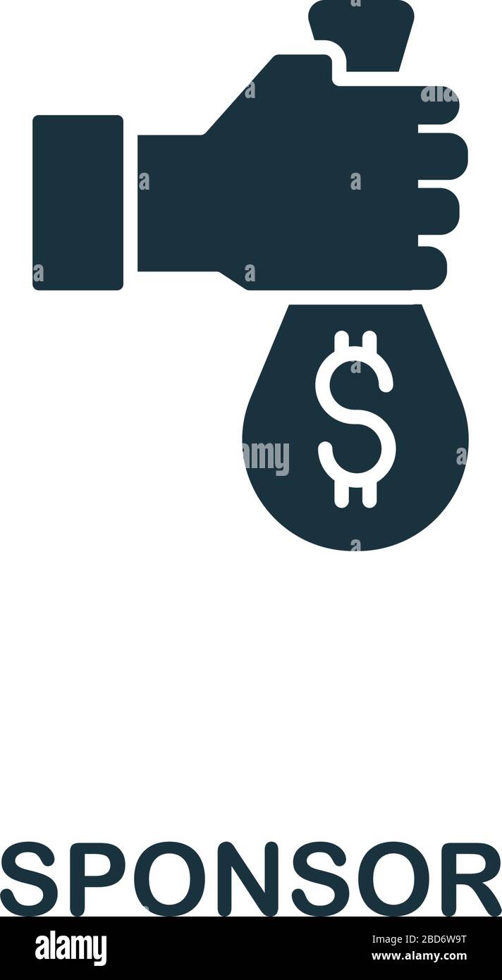 Sponsor icon from streaming collection. Simple line Sponsor icon for ...
