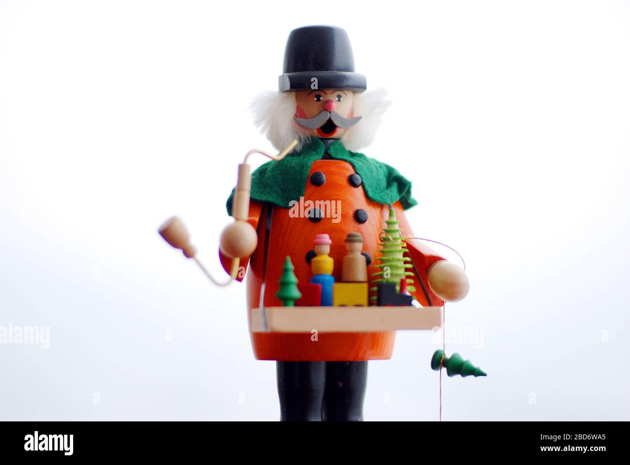 isolated traditional smoking men figure hand crafted in Germany Stock ...