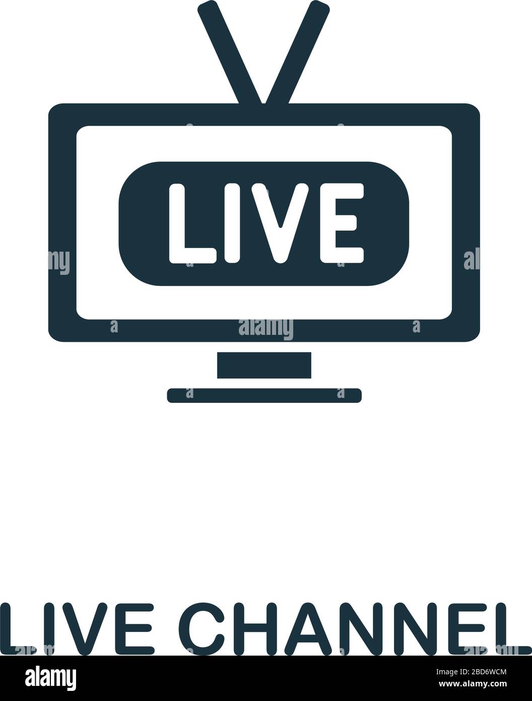 Live Channel icon from streaming collection. Simple line Live Channel ...