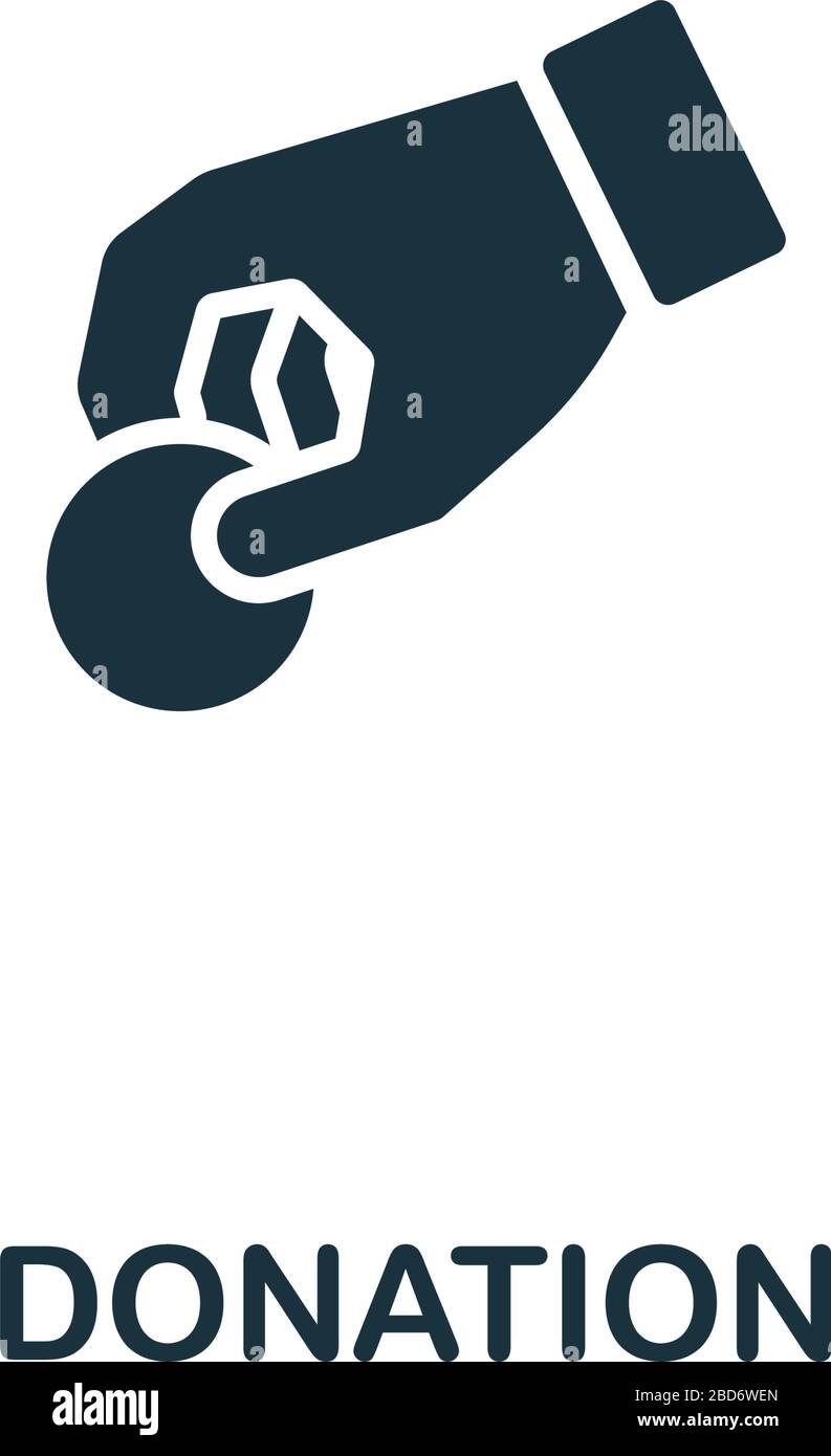 Donation icon from streaming collection. Simple line Donation icon for ...