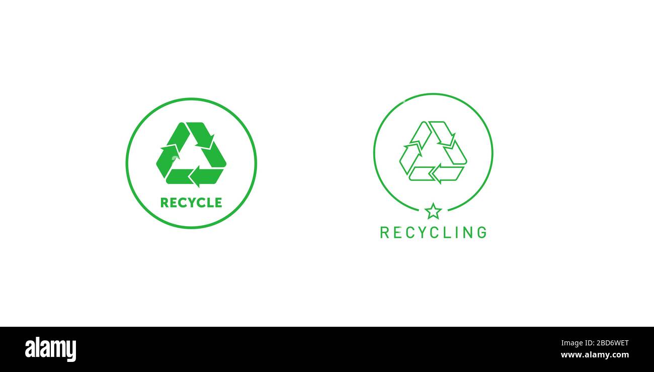 Plastic packaging with mobius logo Stock Vector Images - Alamy