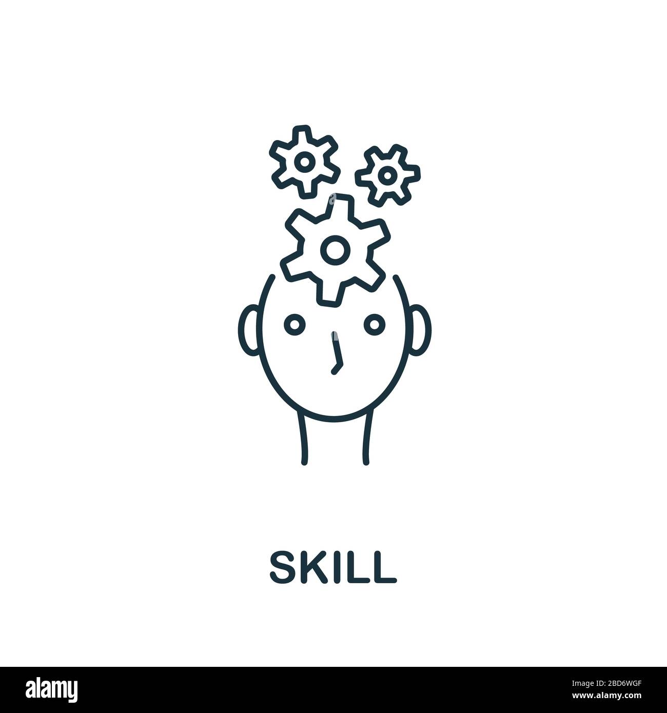 Skill icon. Line style symbol from productivity icon collection. Skill ...