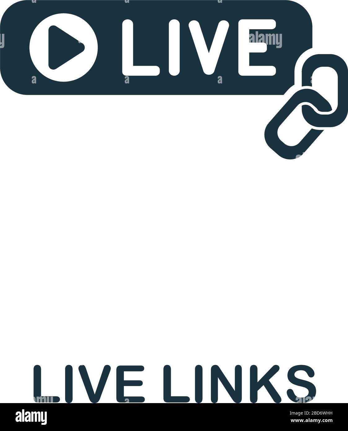 Live Links icon from streaming collection. Simple line Live Links icon ...