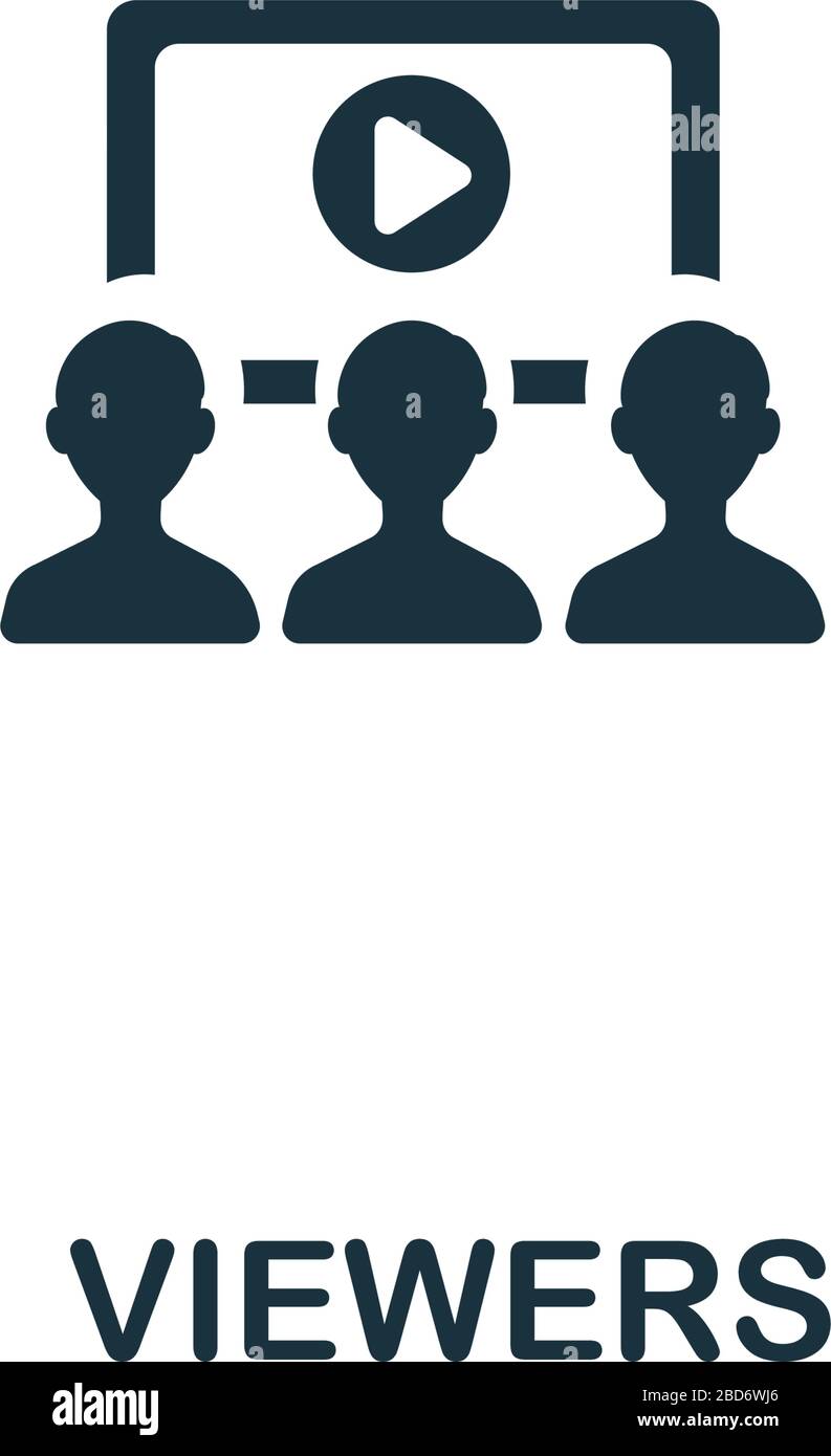 Viewers icon from streaming collection. Simple line Viewers icon for ...