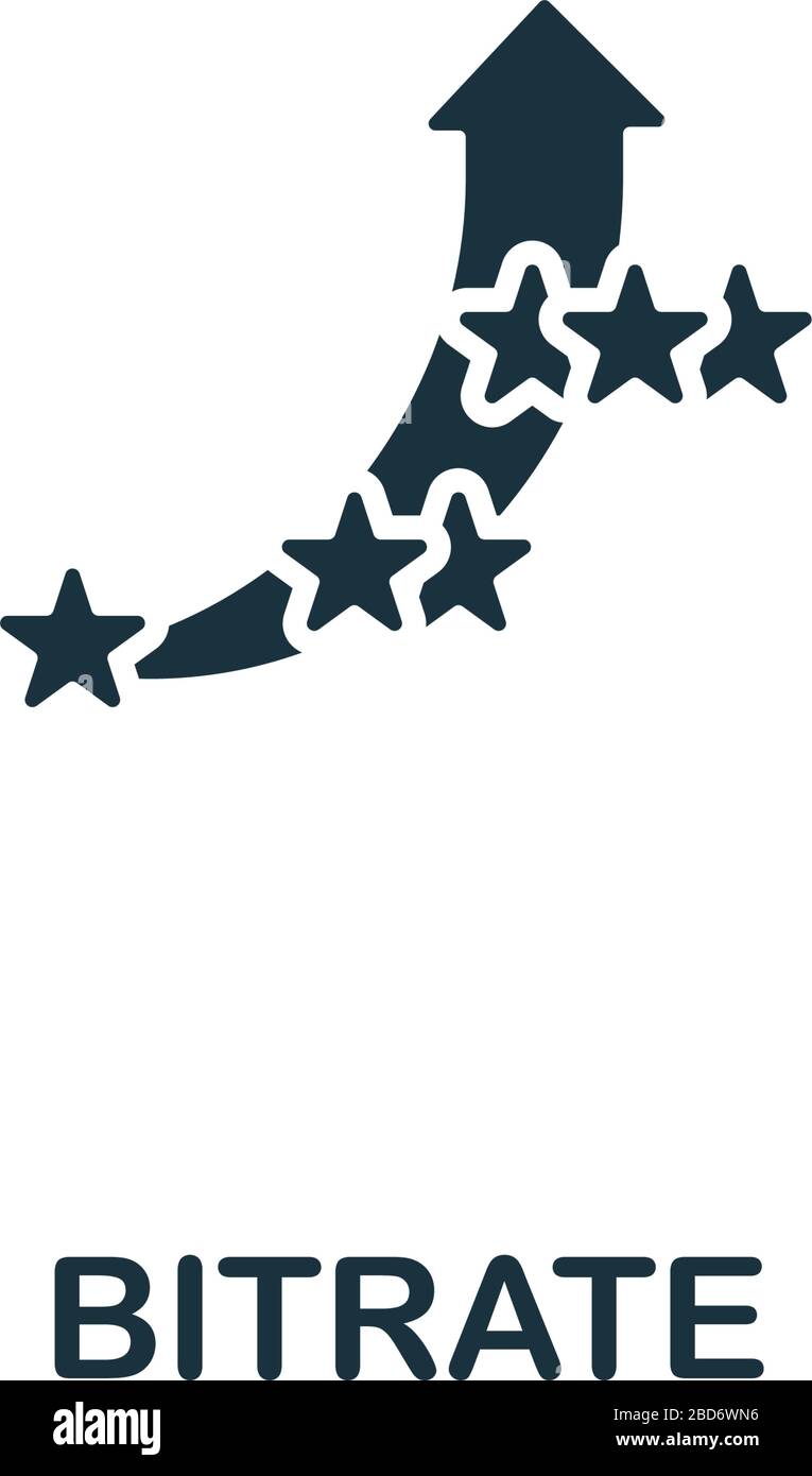 Bitrate icon from streaming collection. Simple line Bitrate icon for ...