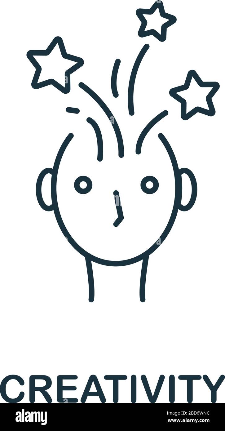 Creativity icon. Line style symbol from productivity icon collection ...