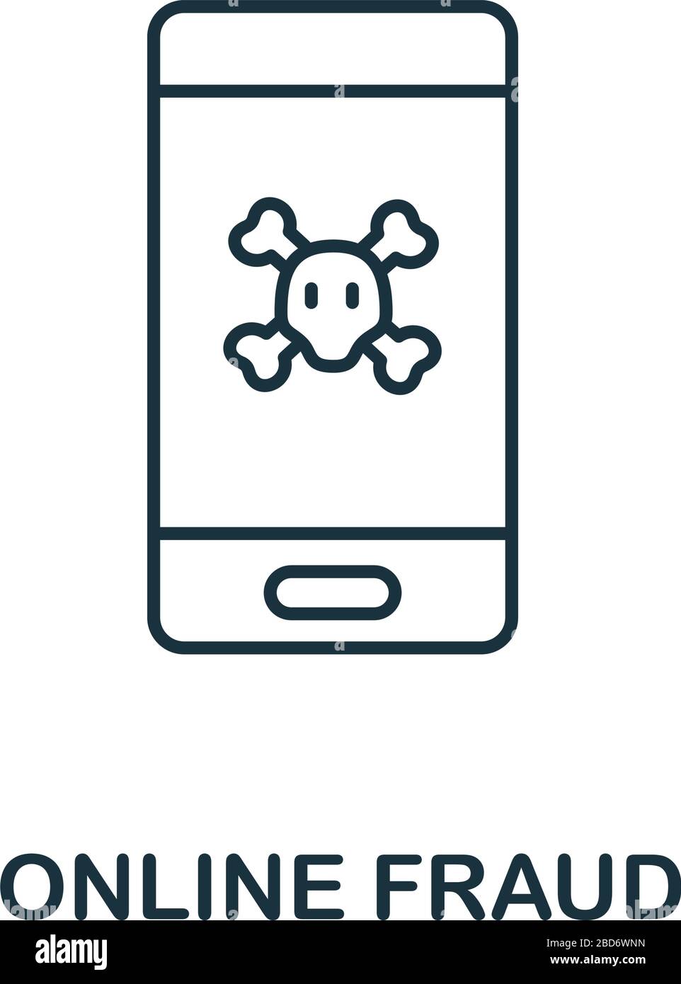 Online Fraud icon. Line style symbol from productivity icon collection ...