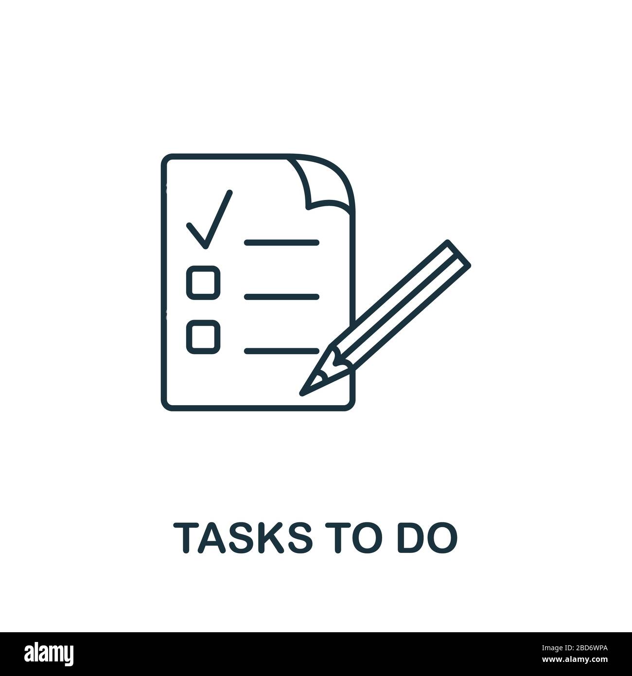Tasks To Do icon. Line style symbol from productivity icon collection ...