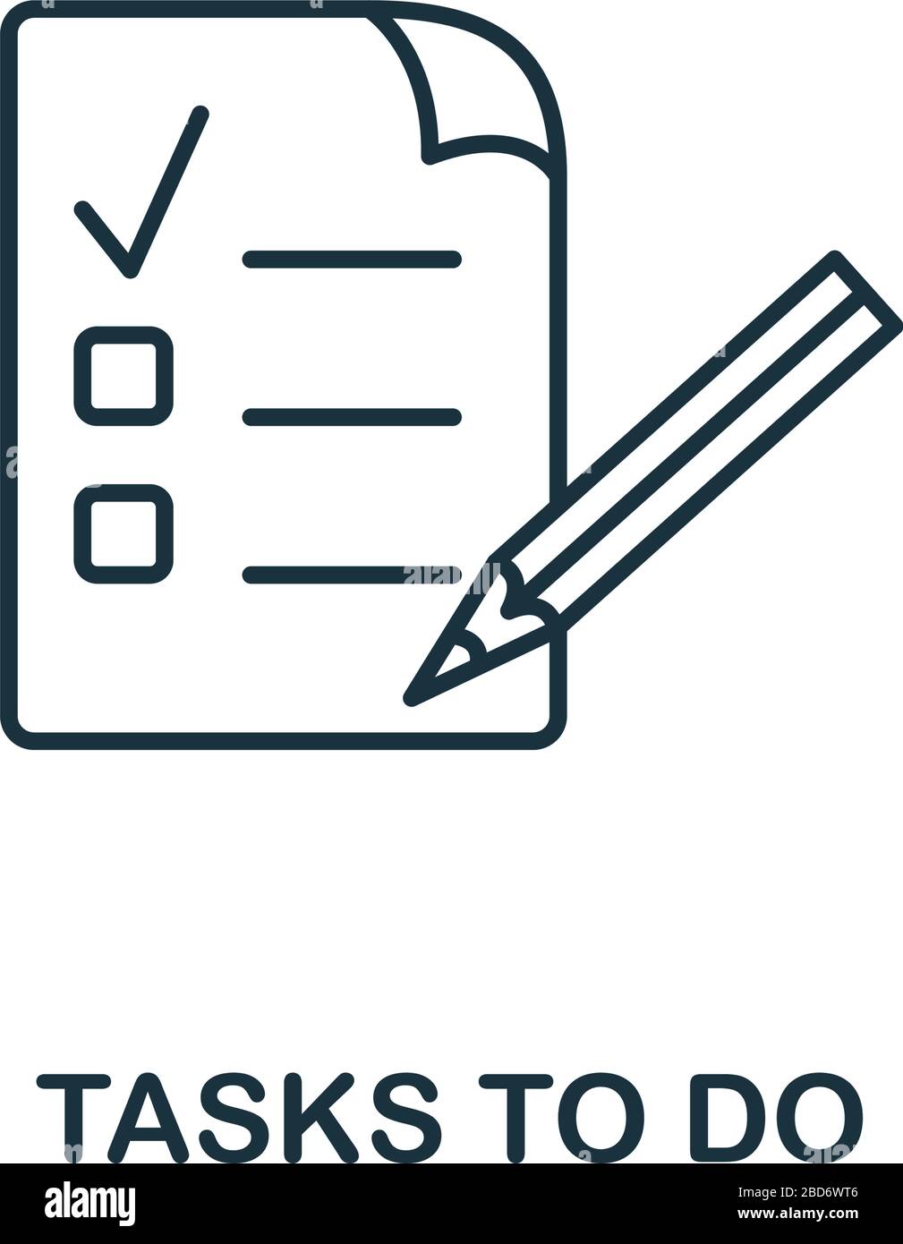 Tasks To Do icon. Line style symbol from productivity icon collection ...