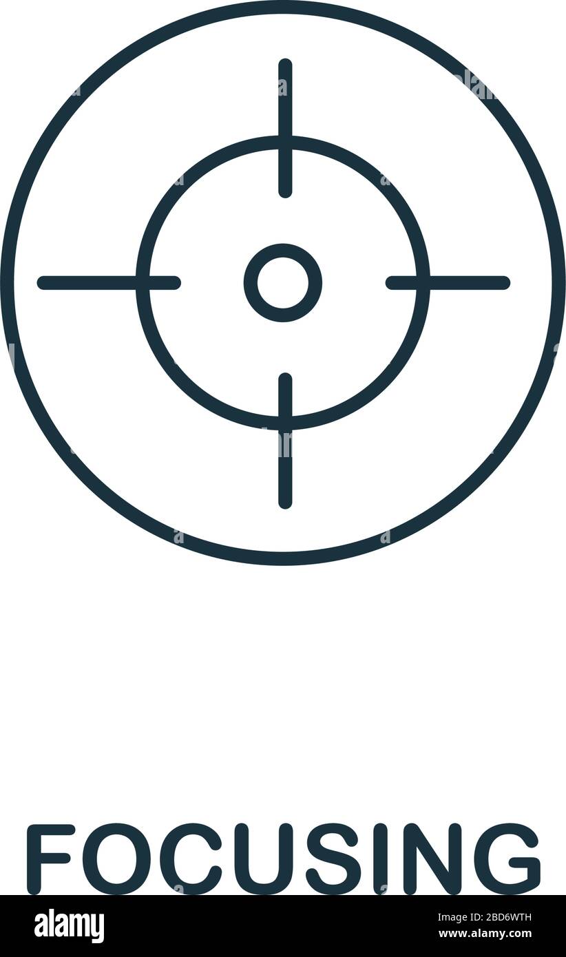 Focusing Icon Line Style Symbol From Productivity Icon Collection Focusing Creative Element