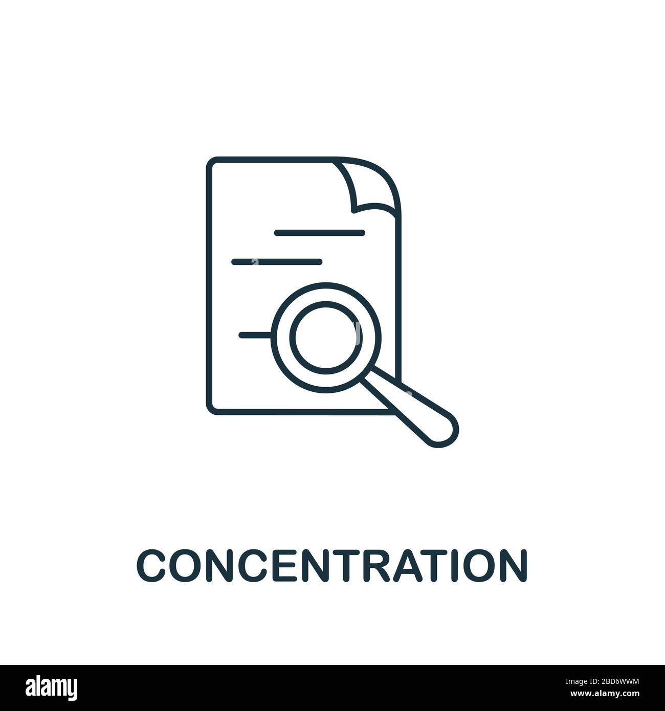 Concentration icon. Line style symbol from productivity icon collection ...