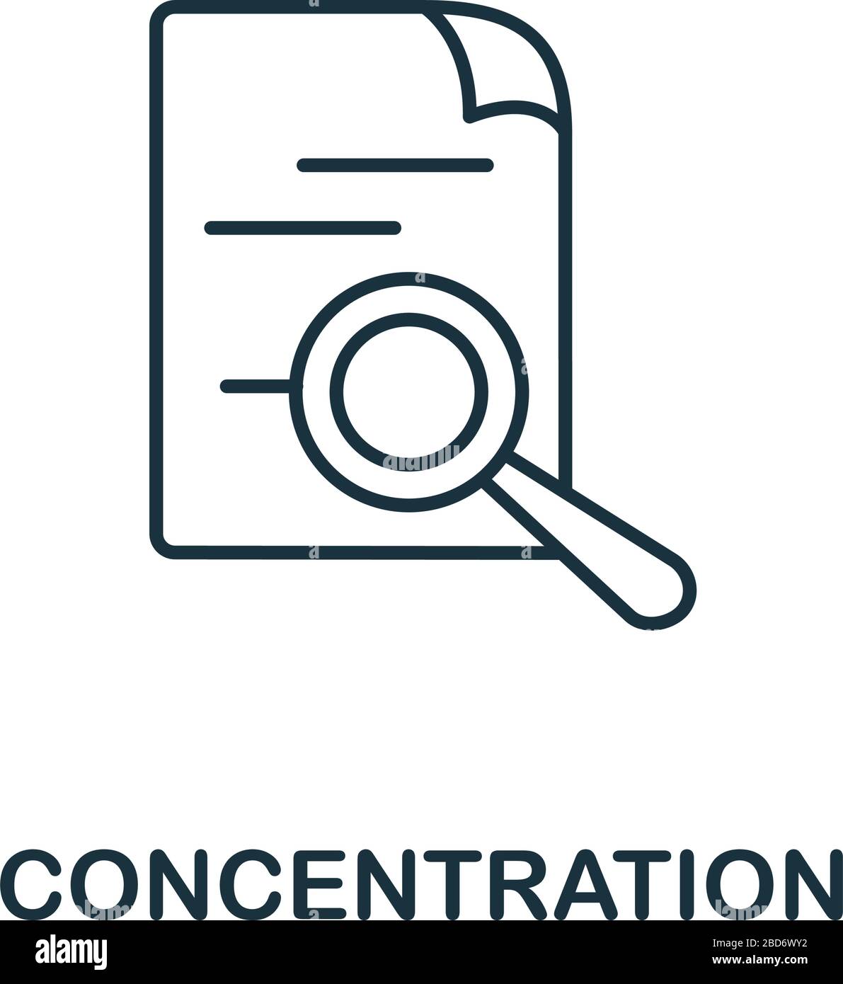 Concentration Icon Line Style Symbol From Productivity Icon Collection Concentration Creative