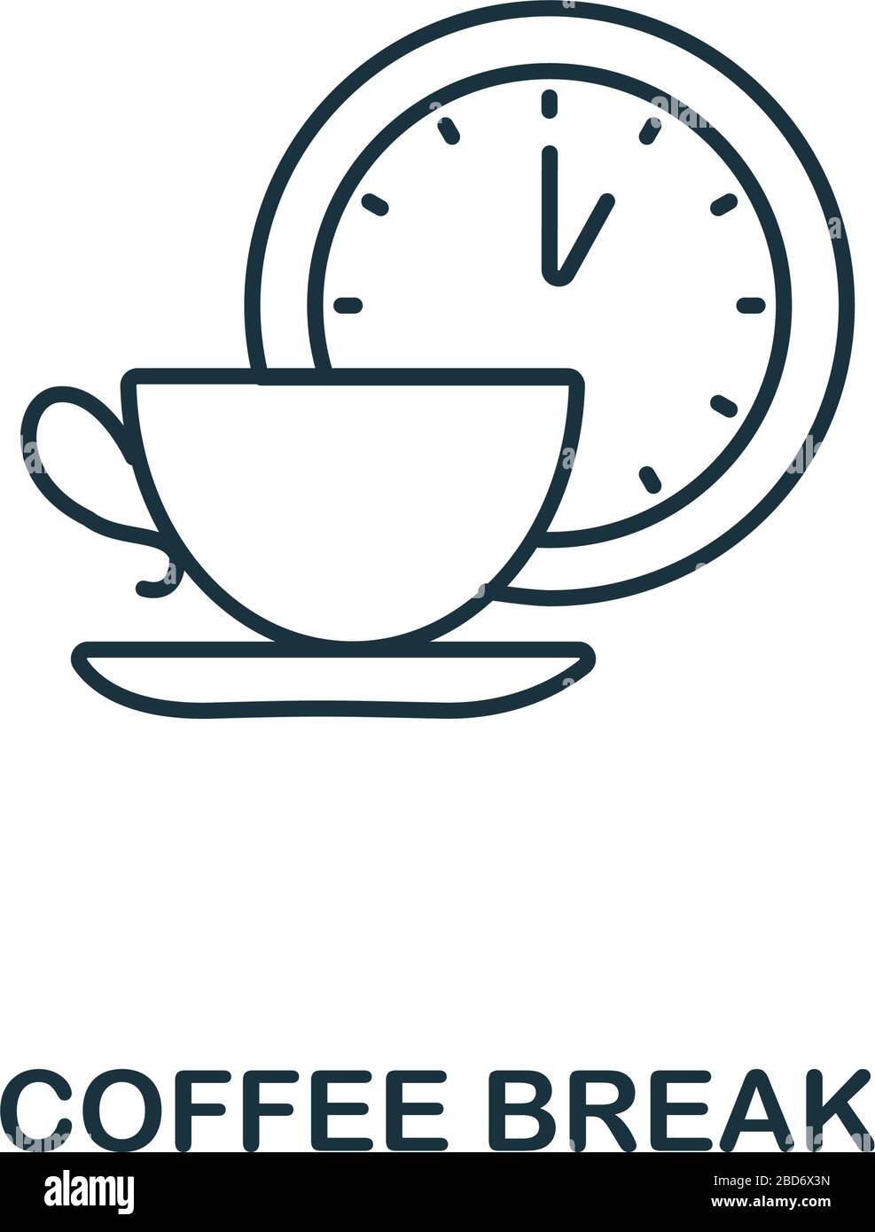 Coffee Break icon. Line style symbol from productivity icon collection ...