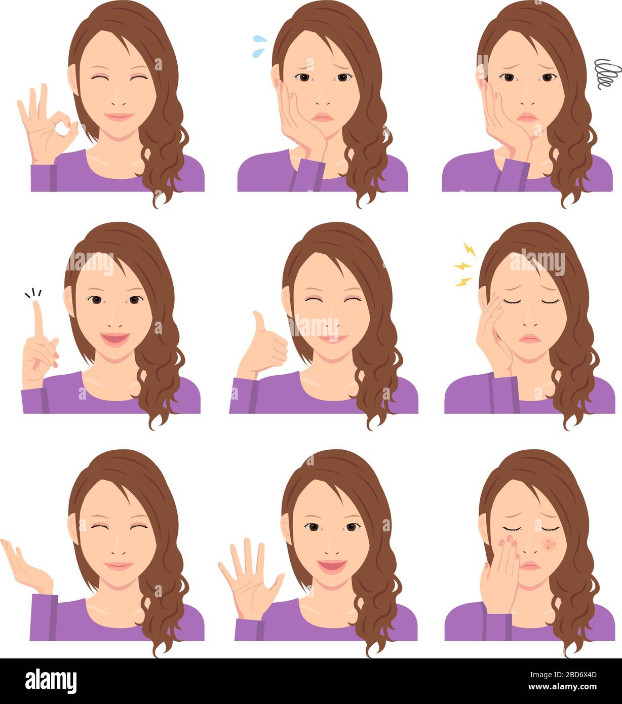 Upper body head face Stock Vector Images - Alamy