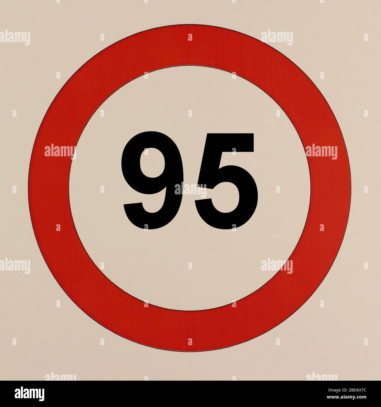 Illustration des Straßenverkehrszeichens "Höchstgeschwindigkeit 95 ...