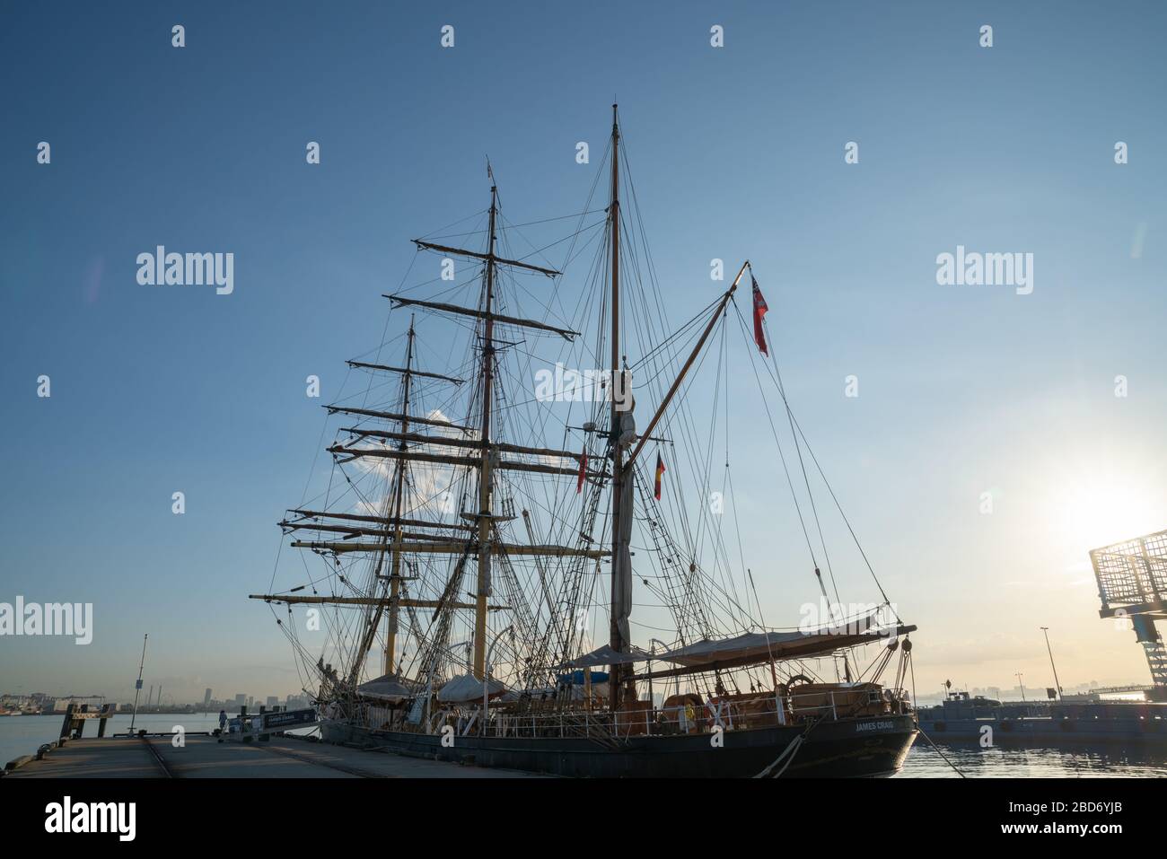 Melbourne Australia - March 11 2020; Historic square rig sailing ship ...