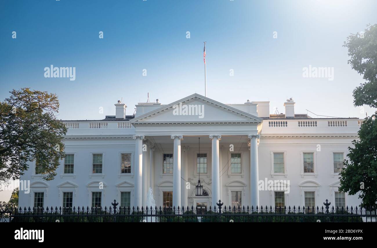 Washington dc skyline white house hi-res stock photography and images ...