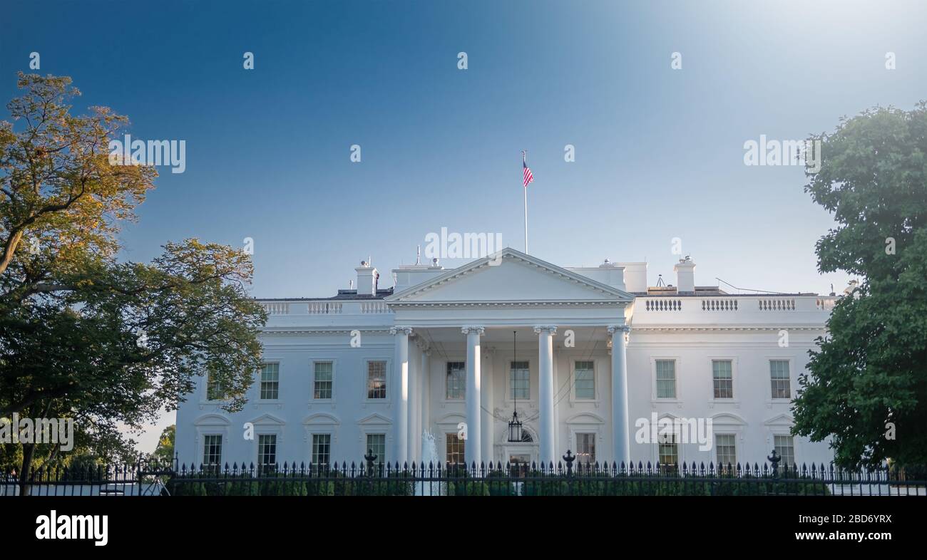 Washington dc skyline white house hi-res stock photography and images ...