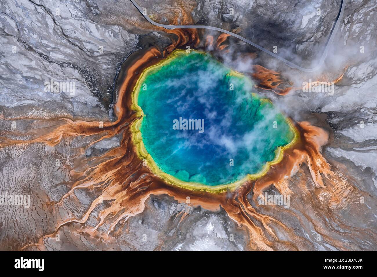 Yellowstone Caldera Aerial View