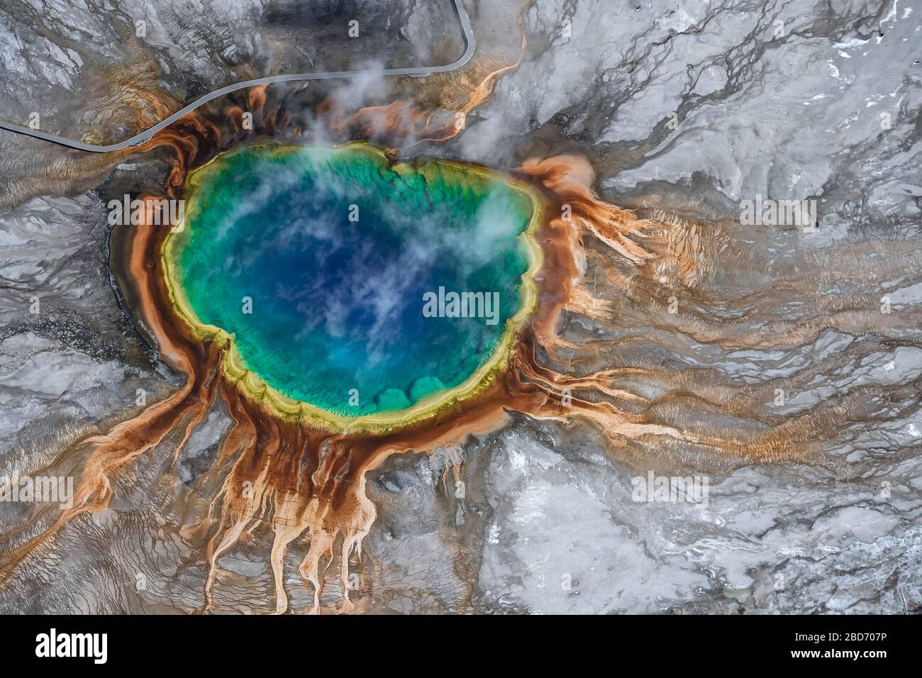 Grand Prismatic Spring Aerial High Resolution Stock Photography and ...