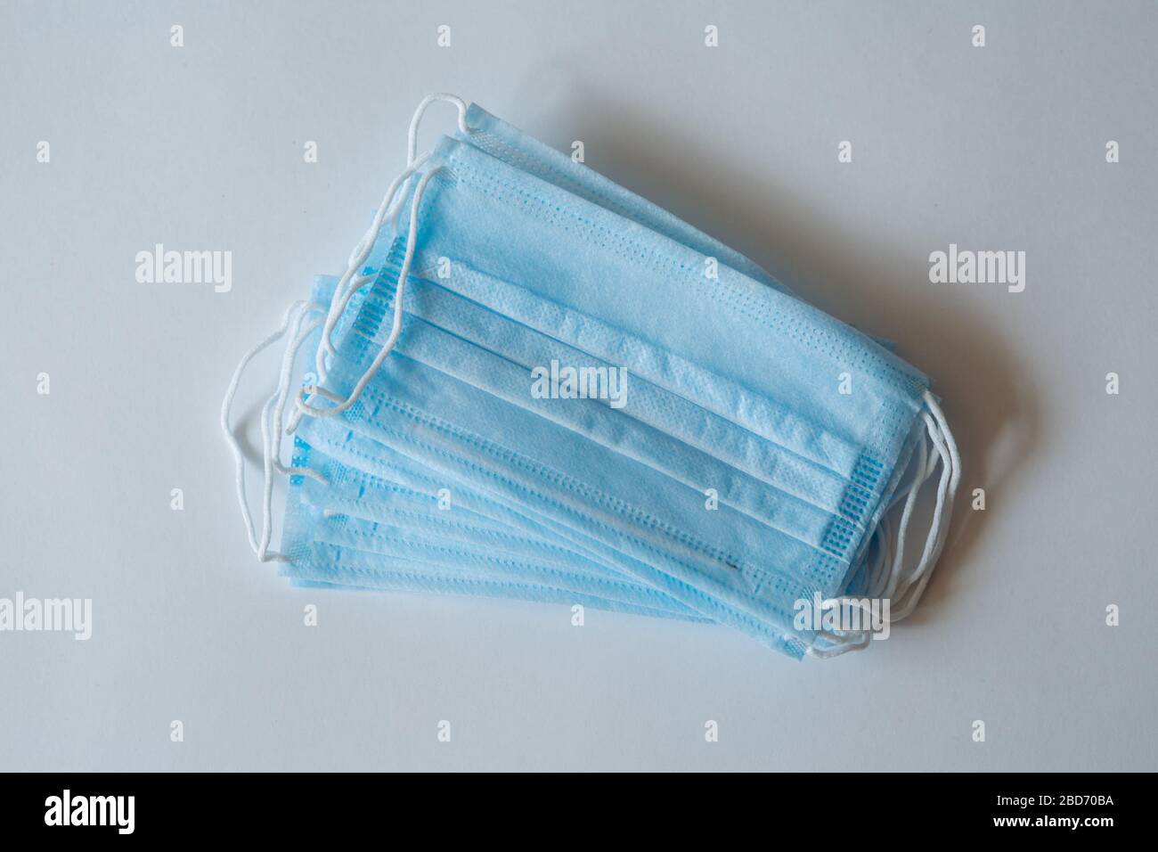 Medical masks close-up on a white background. covid-19. Copy space ...