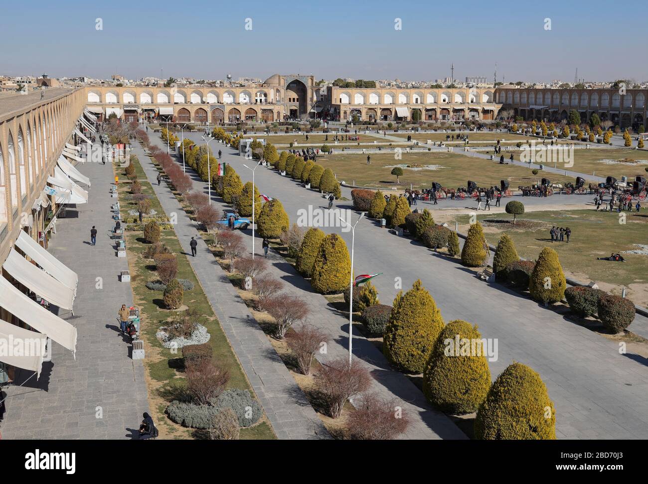 Elevated view of the Meidan-e Emam, Naqsh-e Jahan, Imam Square, UNESCO ...