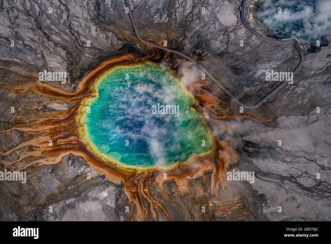 Grand prismatic spring aerial hi-res stock photography and images - Alamy