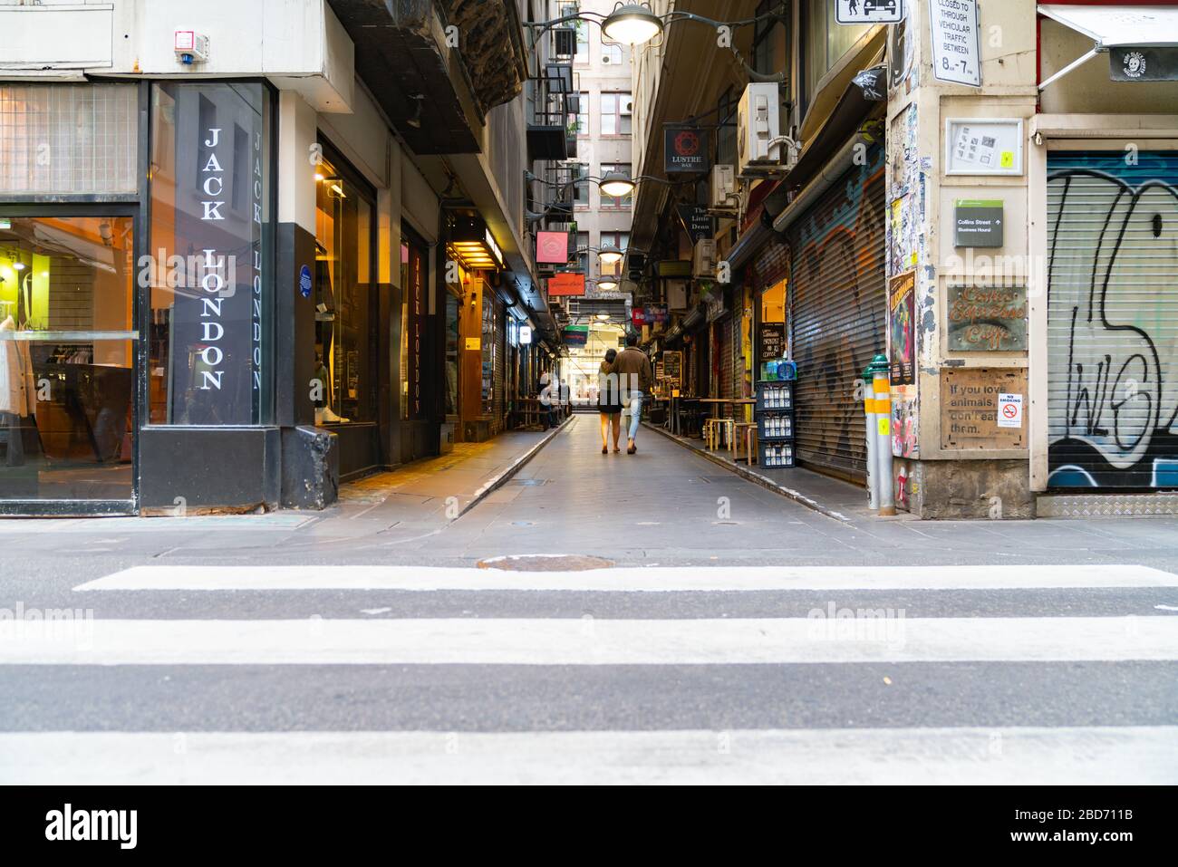 Melbourne Australia - March 14 2020; Quiet early morning movement in ...
