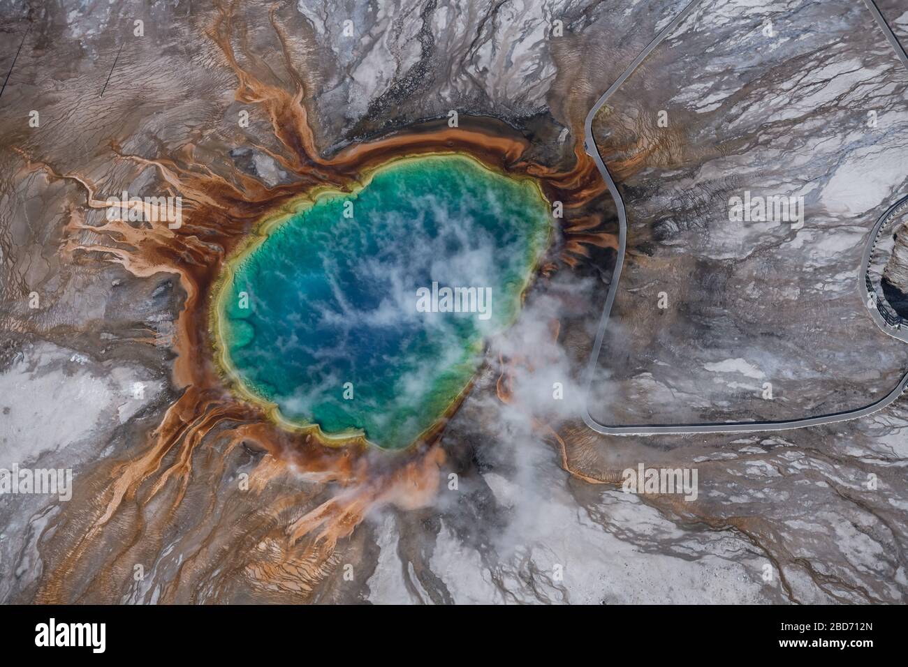 Yellowstone volcano aerial view hi-res stock photography and images - Alamy