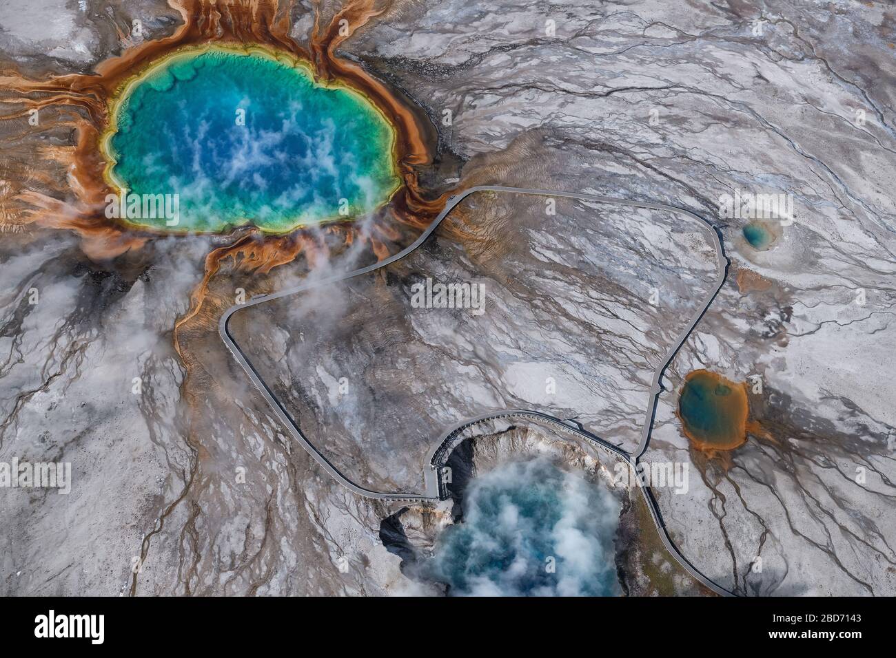 Yellowstone volcano aerial view hi-res stock photography and images - Alamy