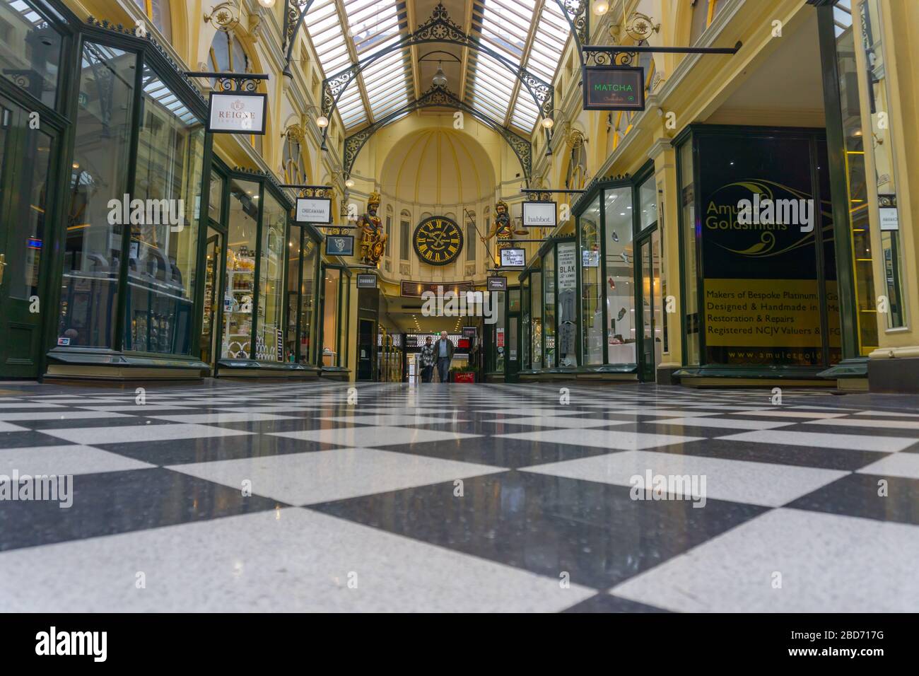 Melbourne Australia - March 14 2020; The Block Arcade interior mall in ...