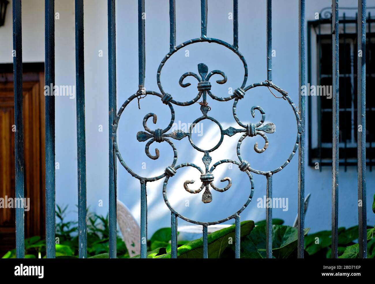Old wrought iron fence hi-res stock photography and images - Alamy