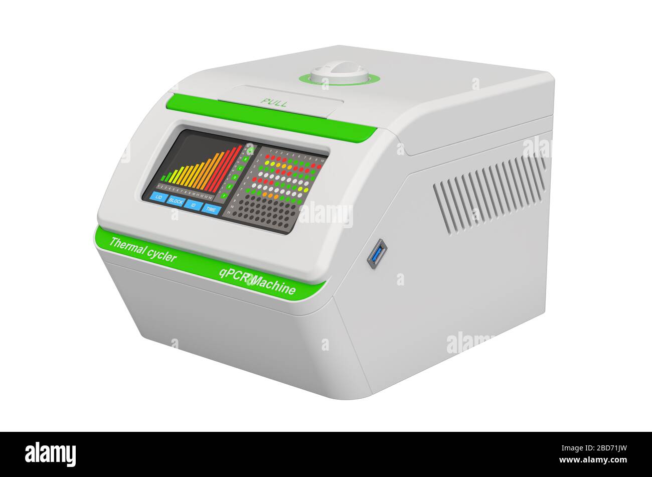 PCR Thermal Cycler, 3D rendering isolated on white background Stock ...
