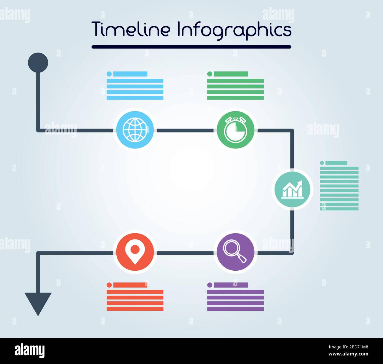 business circular time line infographics with arrows Stock Vector Image ...