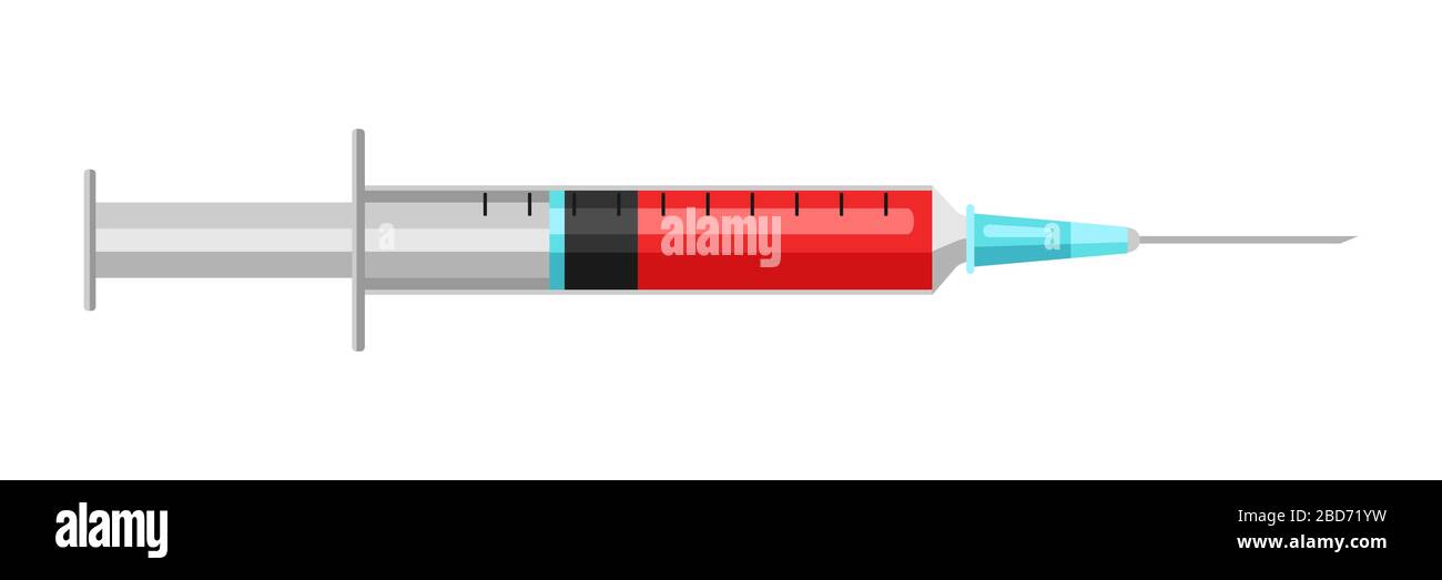 Illustration of medical syringe Stock Vector Image & Art - Alamy
