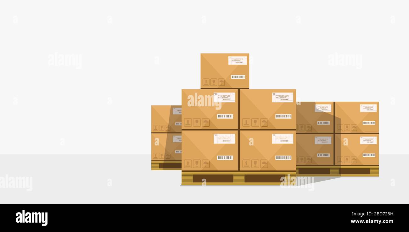Parcels distribution Stock Vector Images - Alamy