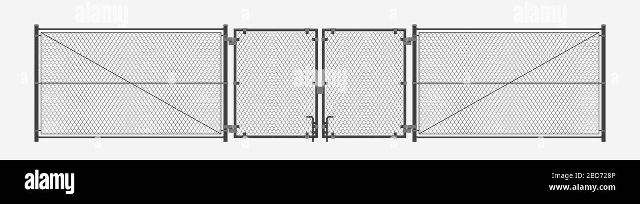 chain link fence on white Stock Vector Image & Art - Alamy