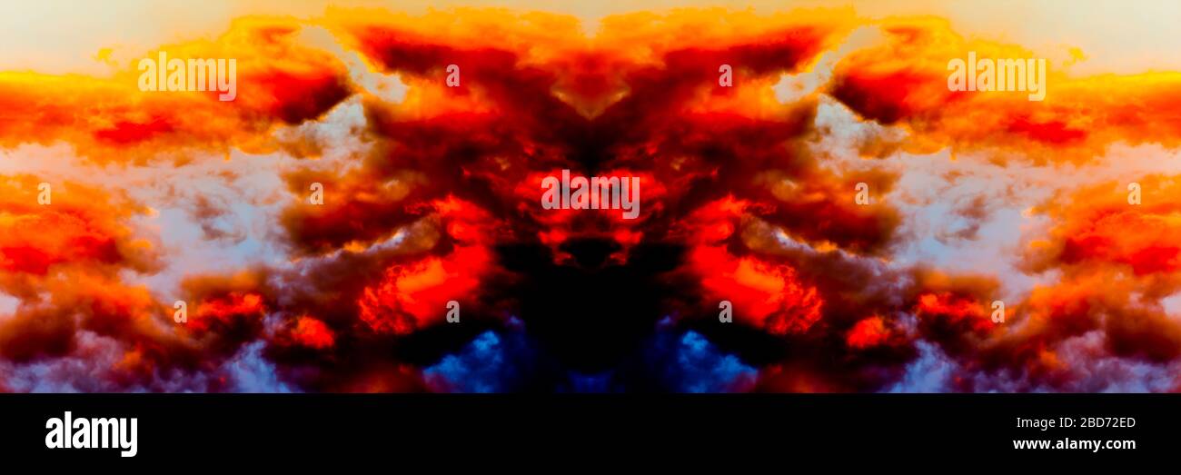 abstract coloured sky with clouds, panoramic background Stock Photo - Alamy