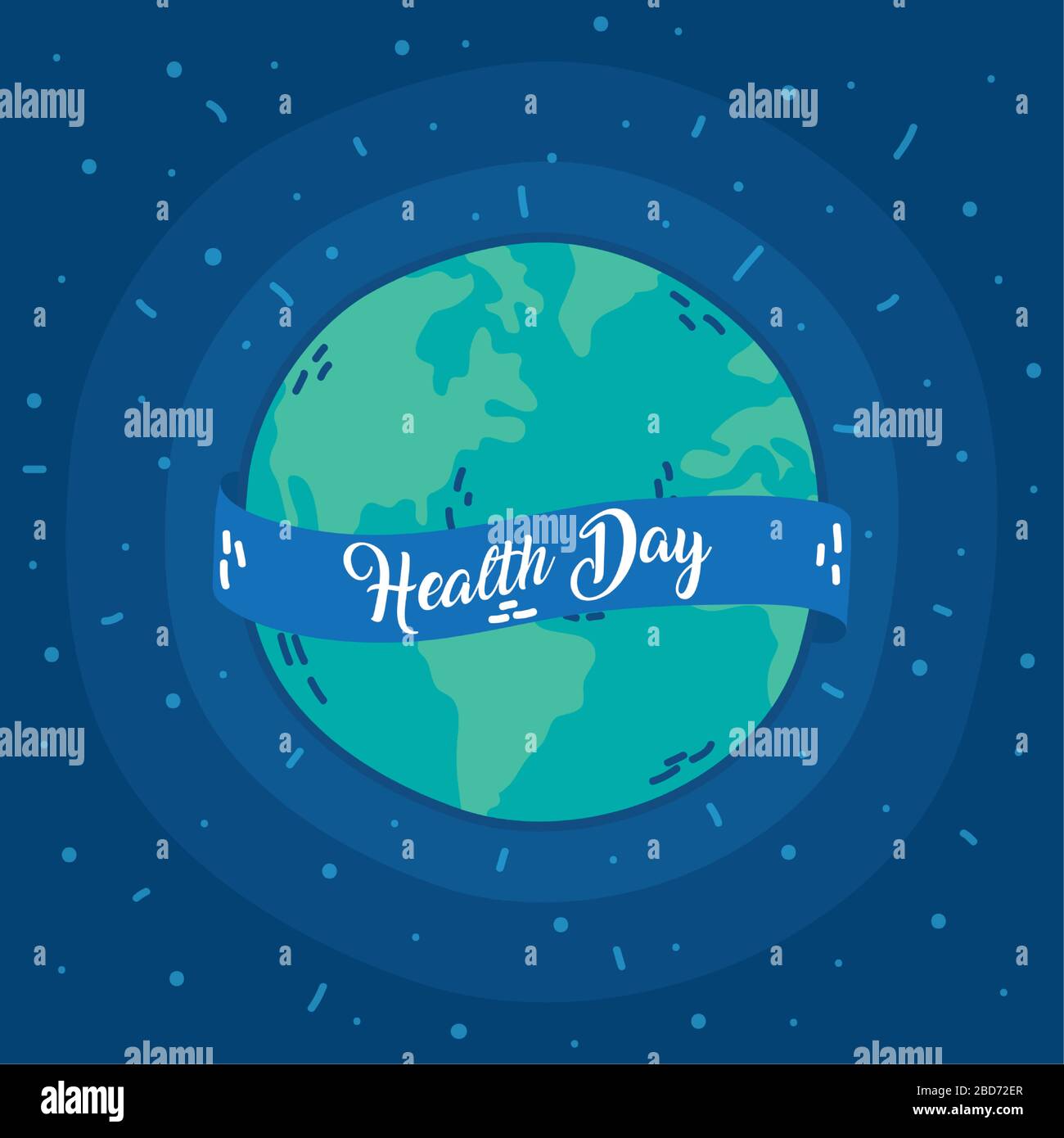 health day celebration poster with earth planet Stock Vector Image ...
