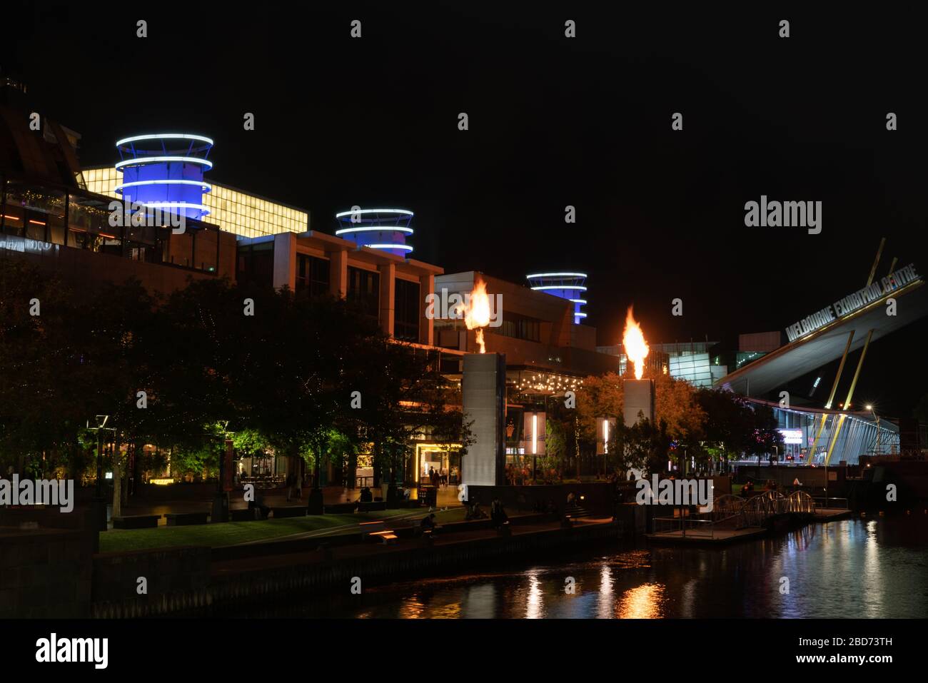 Melbourne southbank flames hi-res stock photography and images - Alamy