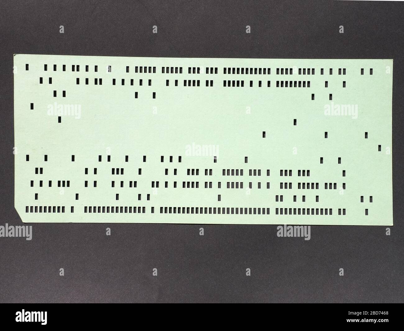 vintage punched card for computer data storage and programming Stock ...