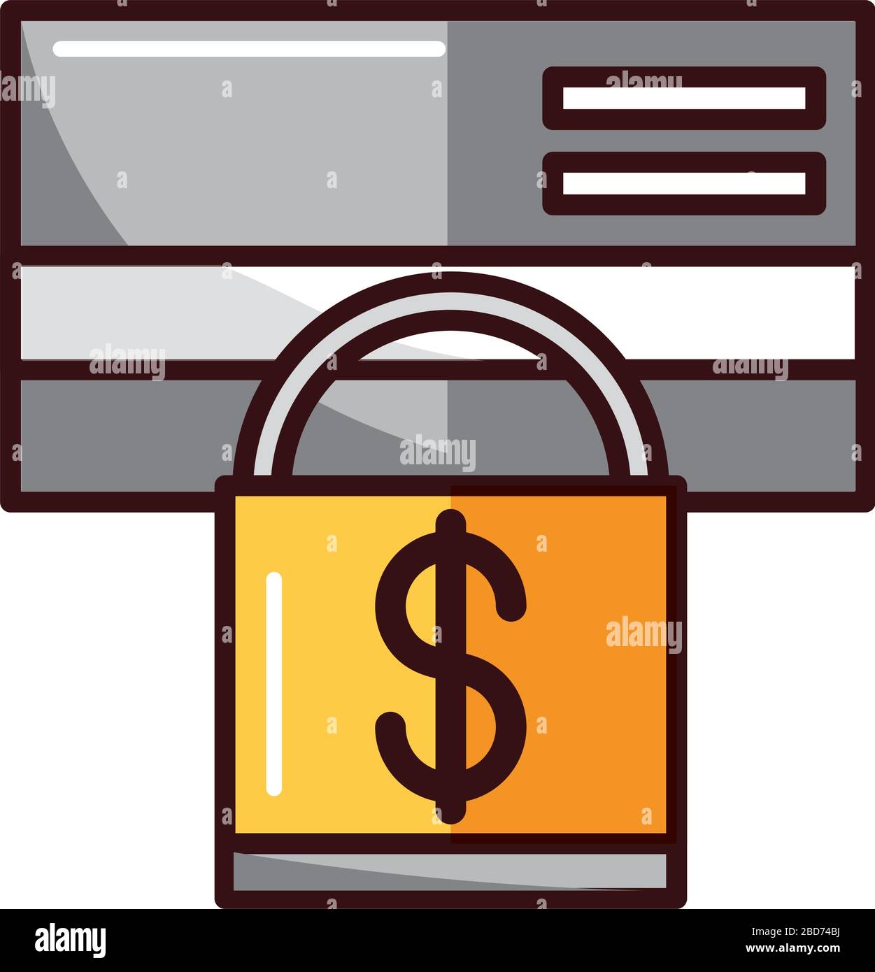 protection bank credit card shopping or payment mobile banking vector ...