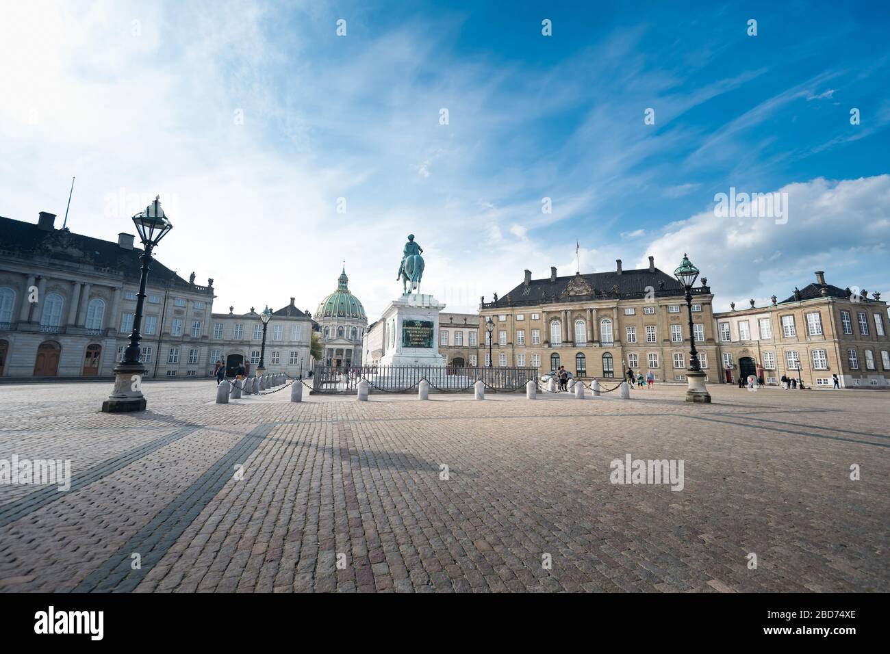 Amalienborg palace in Copenhagen, Denmark Stock Photo - Alamy