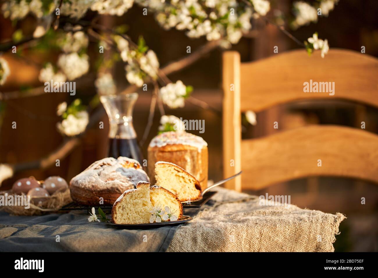 Traditional russian Easter cottage cheese dessert. Orthodox paskha ...