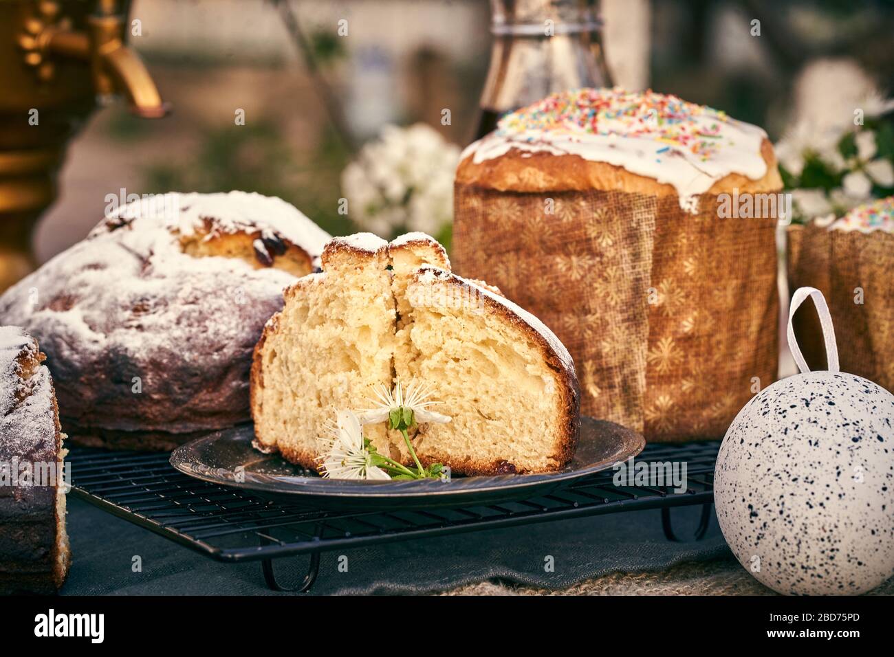 Traditional russian Easter cottage cheese dessert. Orthodox paskha ...