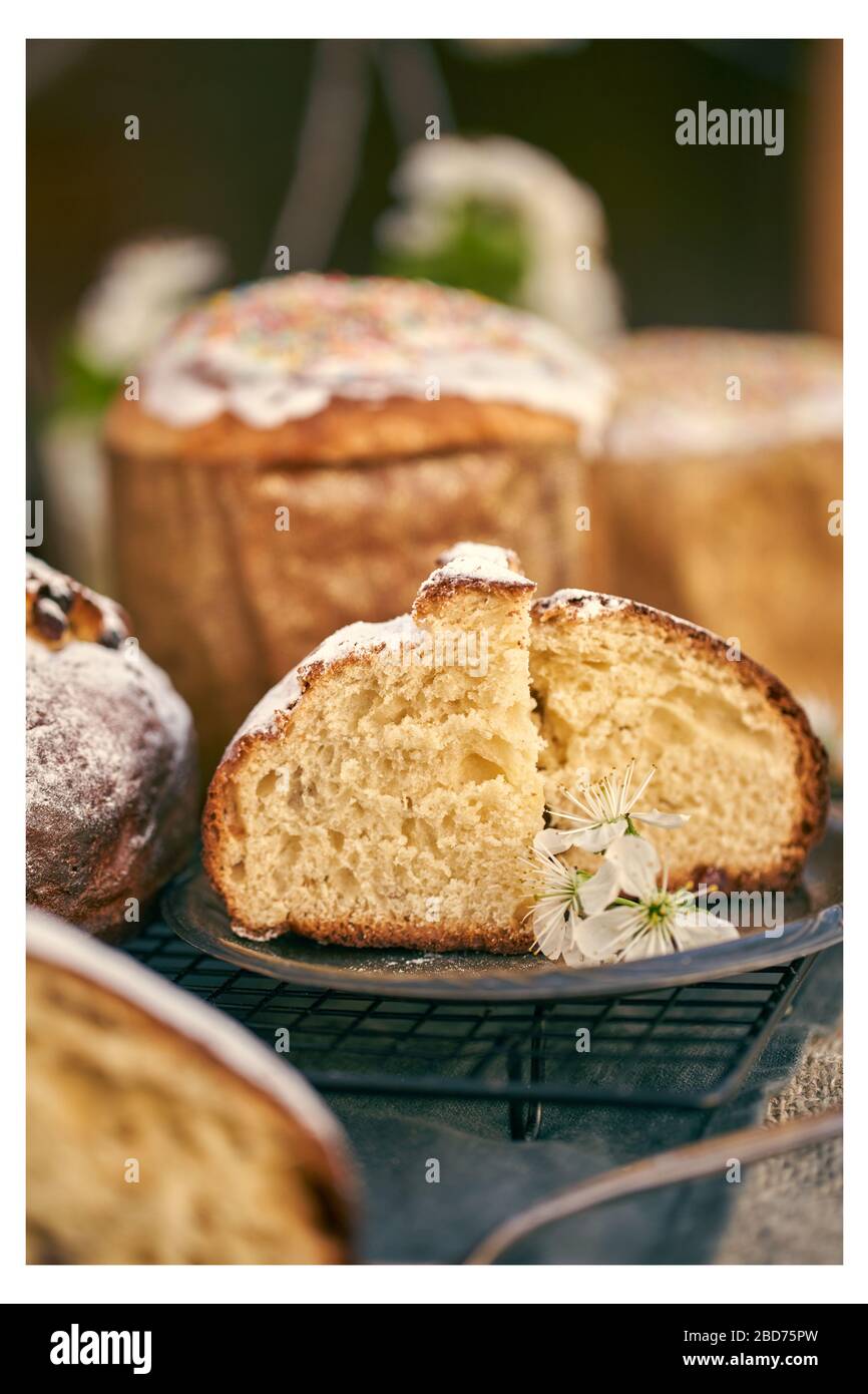 Traditional russian Easter cottage cheese dessert. Orthodox paskha ...