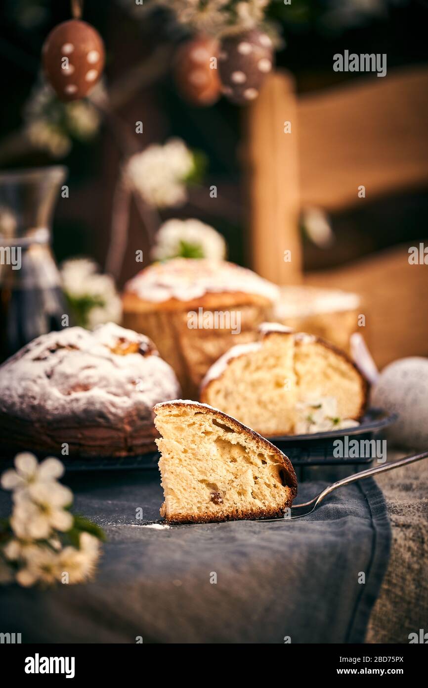 Traditional russian Easter cottage cheese dessert. Orthodox paskha ...