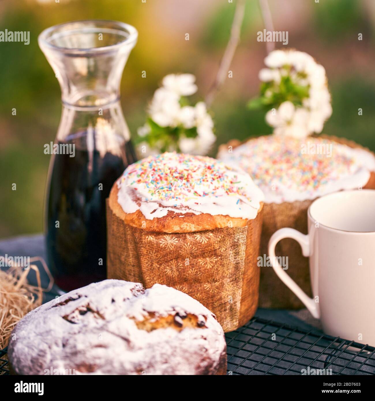 Traditional russian Easter cottage cheese dessert. Orthodox paskha ...